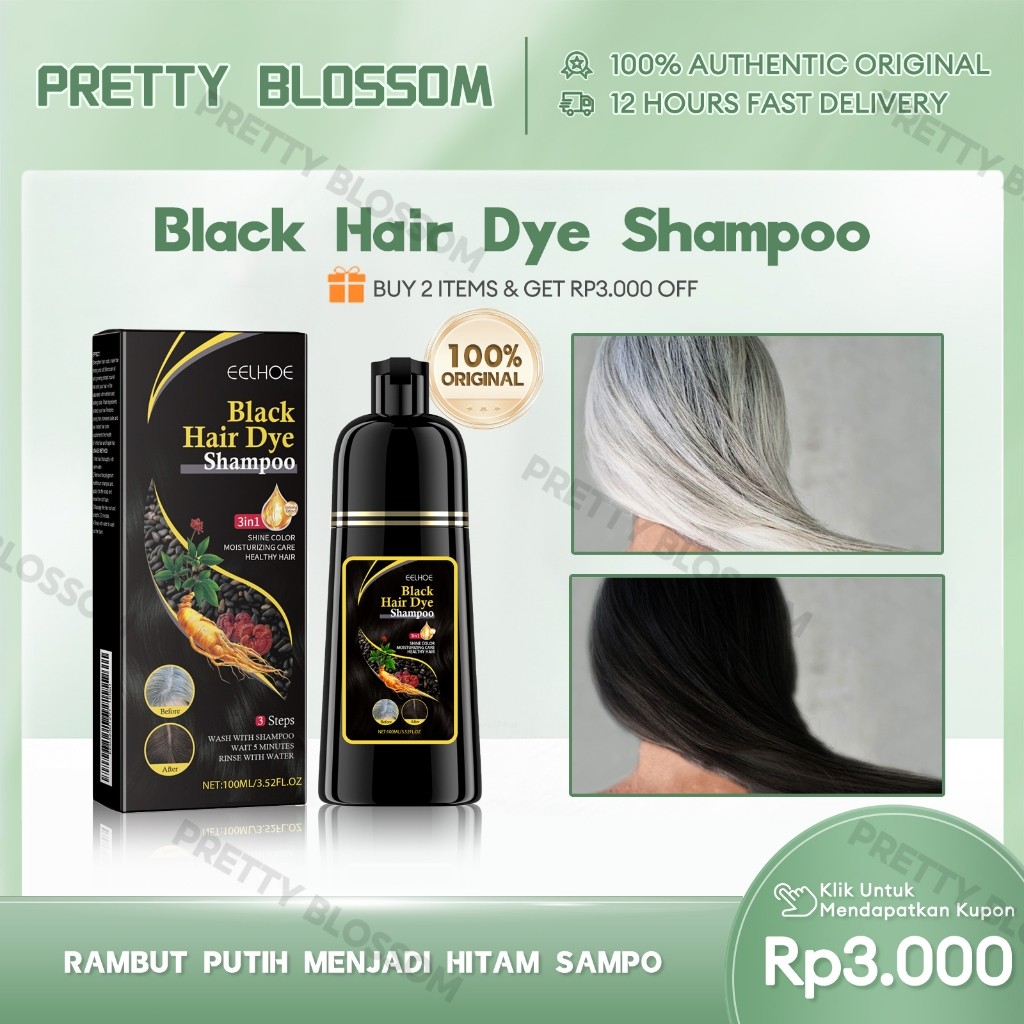 Jual EELHOE Shampo Penghitam Rambut Uban 100ml Hair Dye Shampoo Cat ...