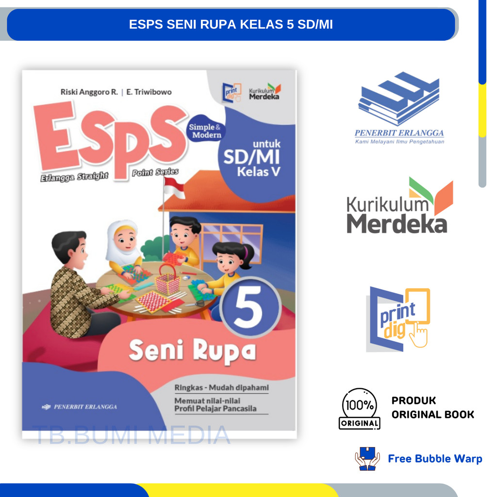 Jual Buku ESPS SENI RUPA Anak Sekolah Kelas 5 SD/MI Kurikulum Merdeka ...