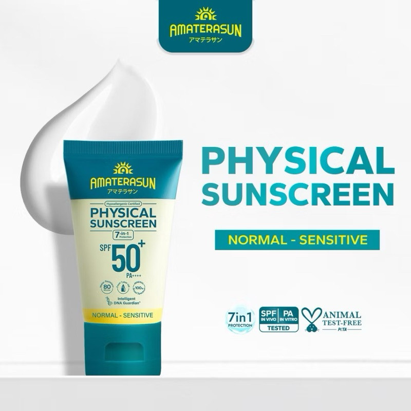 Jual AMATERASUN [REAL SPF Certified] Physical Sunscreen SPF 50+ PA++++ | Shopee Indonesia