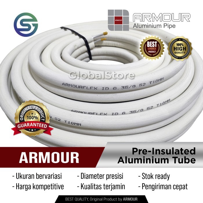 Jual PIPA AC ALUMINIUM untuk AC 1 PK - 6 PK ARMOUR Panjang 20m per Roll ...