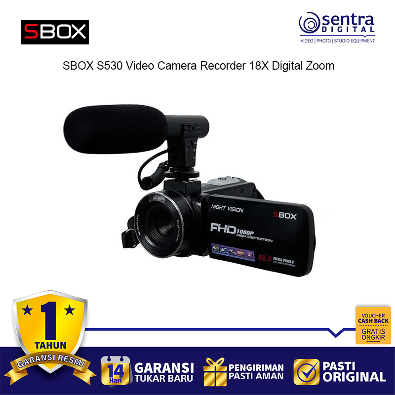 Jual SBOX S530 18X Digital Zoom Video Camera Recorder Handycam with Mic ...