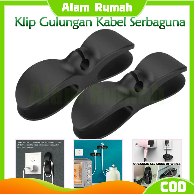 Jual Klip Gulungan Kabel Serbaguna /Holder Perapih Kabel Holder ...