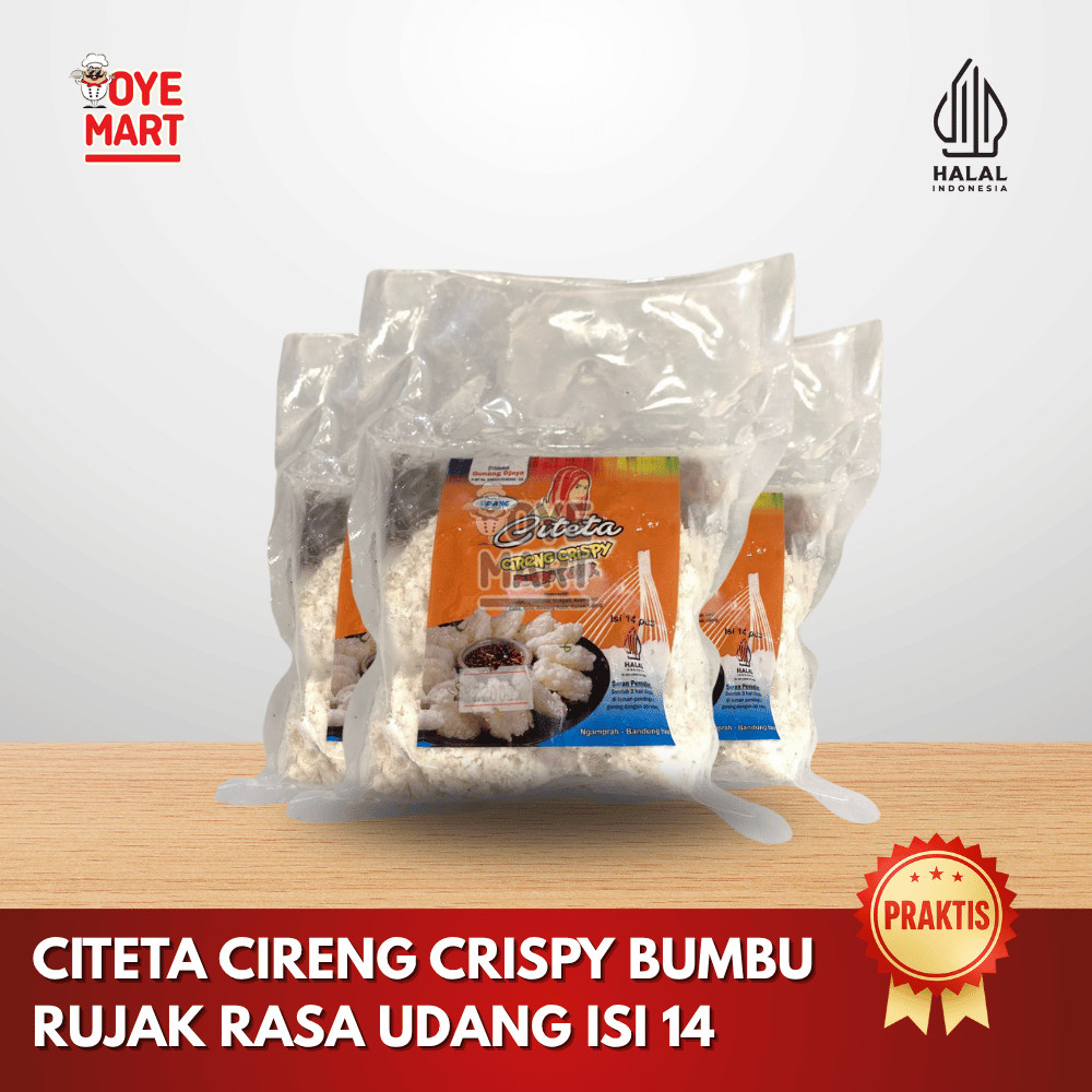 Jual CITETA CIRENG CRISPY BUMBU RUJAK ISI 14PCS RASA UDANG / CIRENG ...