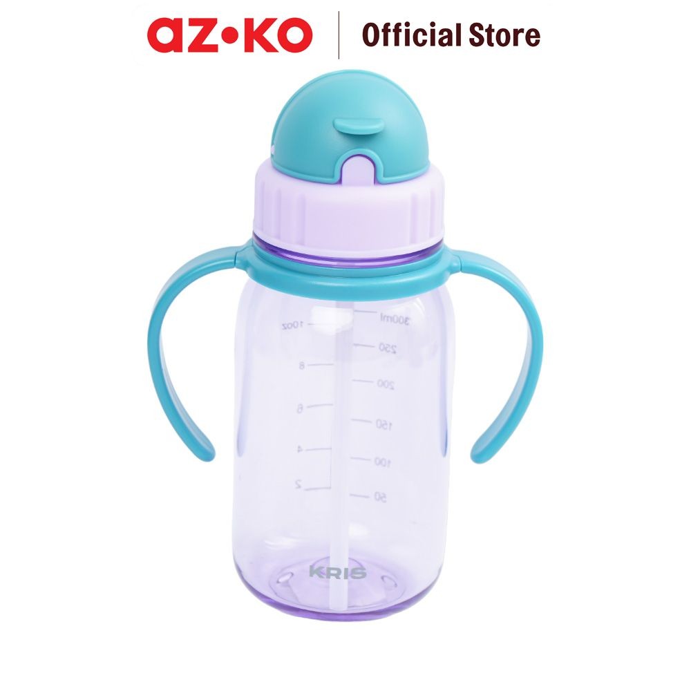 Jual AZKO Kris 350 ml Botol Minum Anak Flipstraw Dengan Handle Water ...