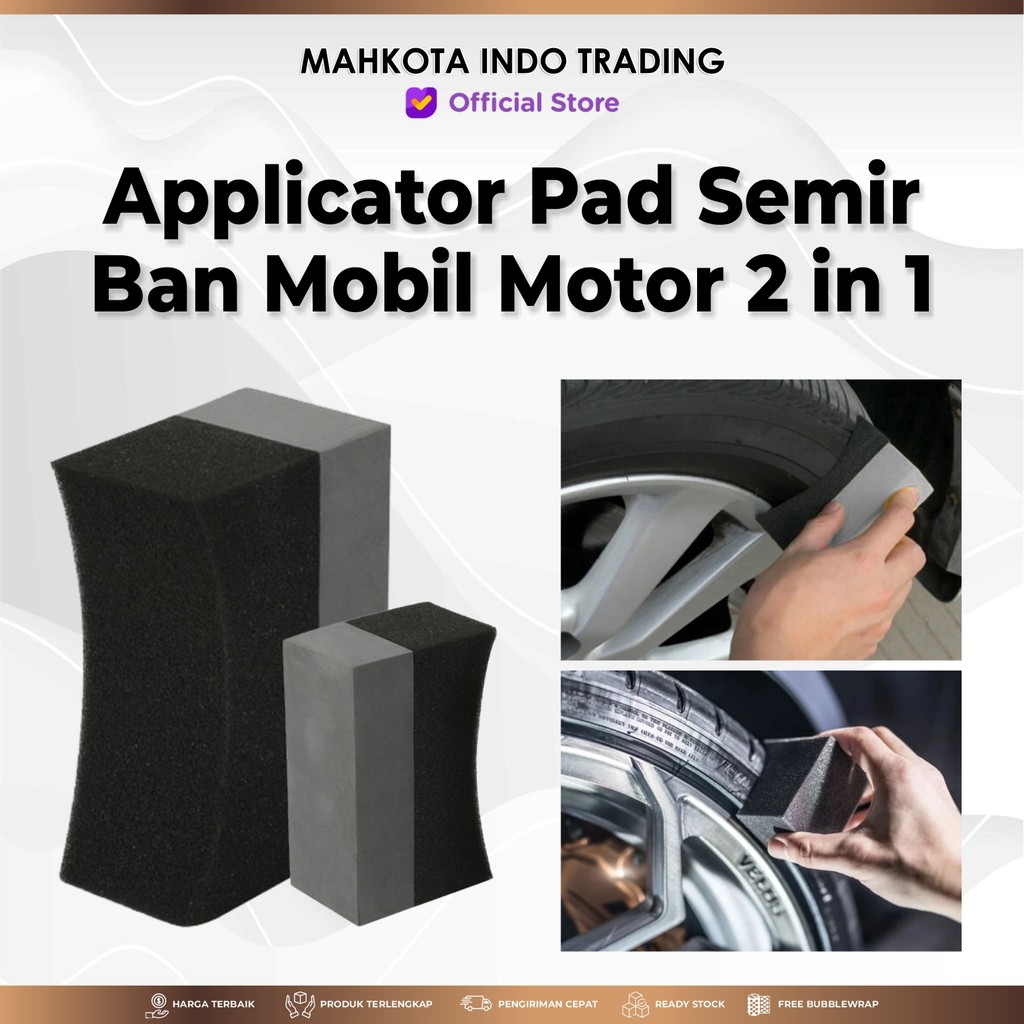 Jual Sponge Semir Ban Motor Mobil Busa Applicator Dressing Tire Poles ...