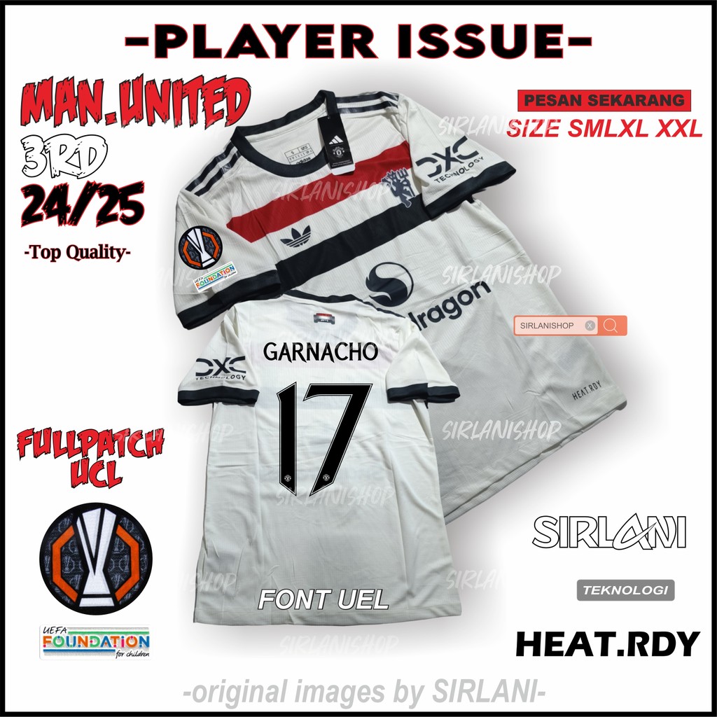 Jual PLAYER ISSUE MU 3rd TERBARU MUSIM 2024 2025 MU THIRD Pi NEW 24 25 ...