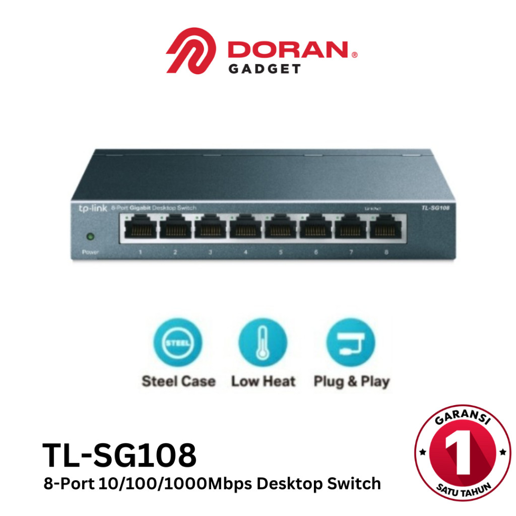 Jual Tp-link TL-SG108 8-Port 10/100/1000Mbps Desktop Switch - Garansi Resmi | Shopee Indonesia