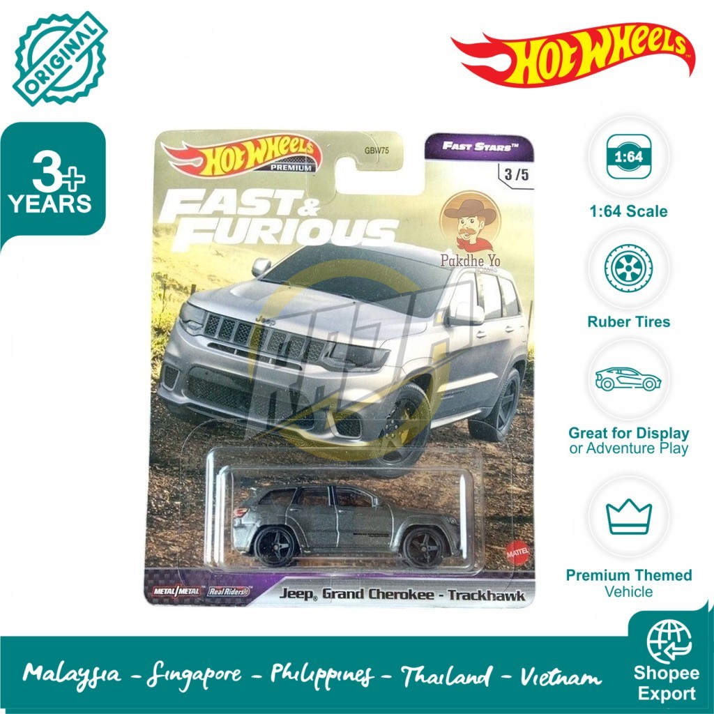 Jual Hot Wheels Premium Fast & Furious Jeep Grand Cherokee Trackhawk ...