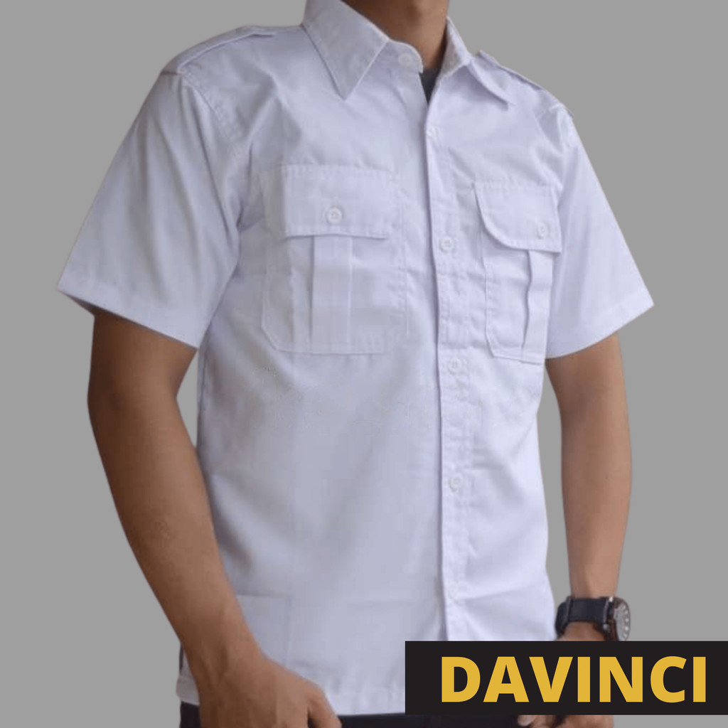 Jual Kemeja Putih PNS Pria HEM Putih ASN Atasan Putih PDH Baju Putih ...