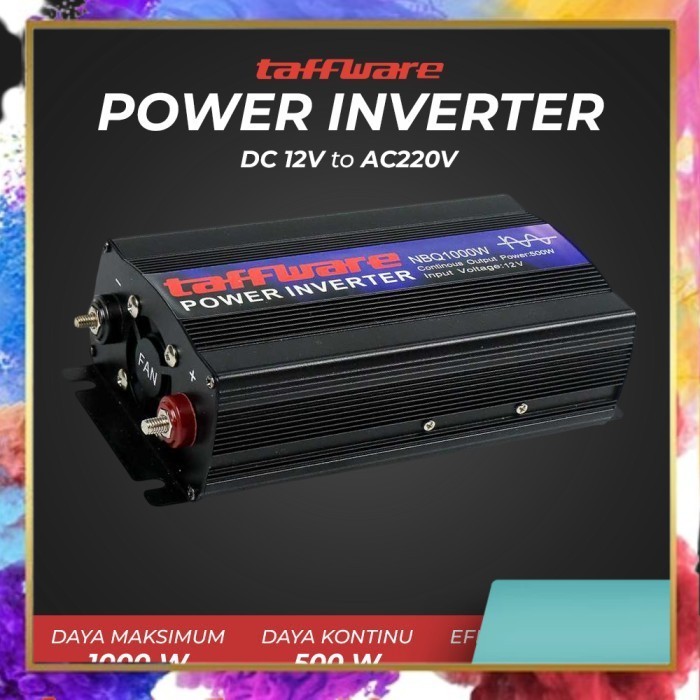Jual Taffware Power Inverter Mobil Pure Sine Wave DC 12V to AC 220V 1000W - NBQ1000W | Shopee ...