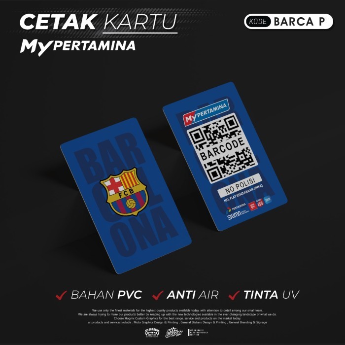 Jual Cetak Kartu CULES DECUL BARCELONISTES FOOTBALL My Pertamina Print ...