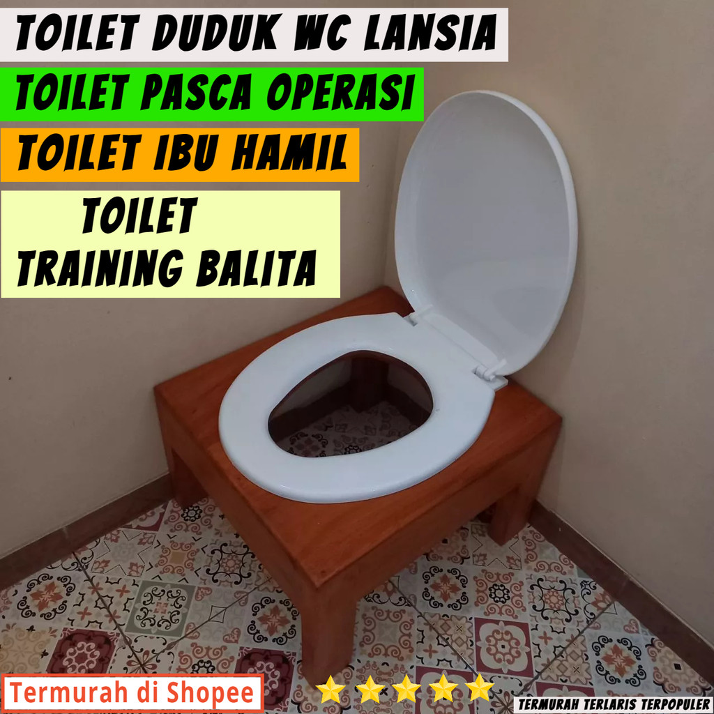 Jual kursi wc kayu /kursi wcjongkok /kursi WC ibu hamil /kursi WC ...