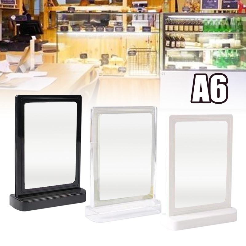 Jual 【New Arrivals】A6 Stand Akrilik Stand Menu Holder Brosur untuk Cafe ...