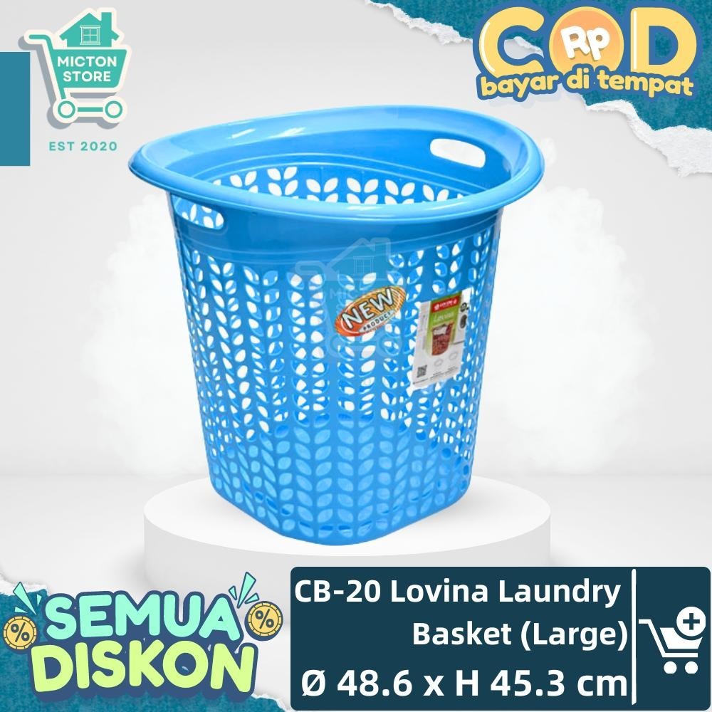 Jual LUXTON Lion Star CB-20 Lovina Laundry Basket Large Keranjang Baju ...