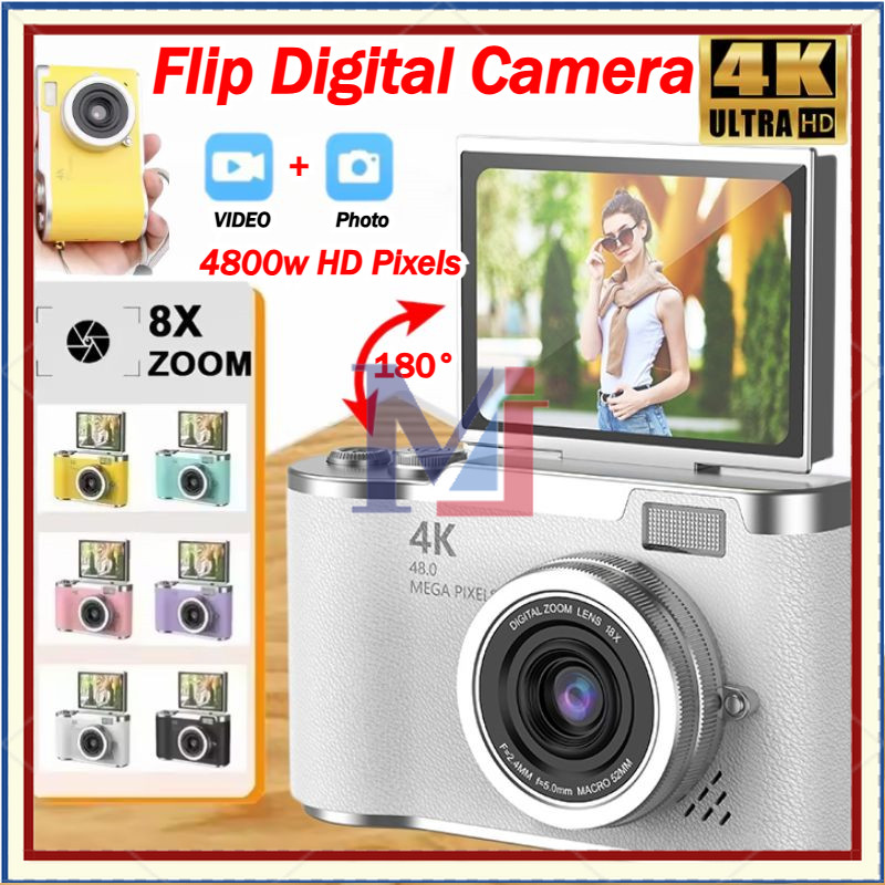 Jual [COD] 48MP Digital Camera Flip Screen Video 4K 8X Digital Zoom ...