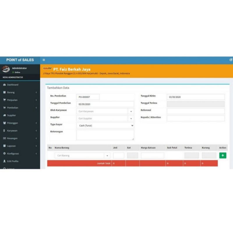 Jual Aplikasi Kasir POS Penjualan Barang Inventori Website Full Source ...