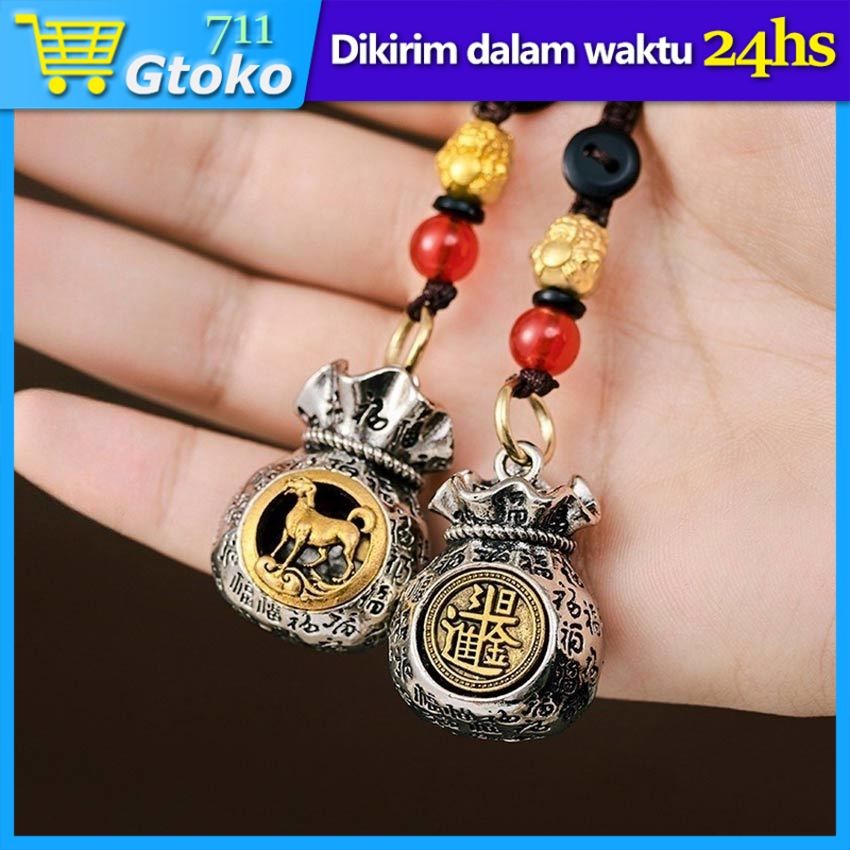Jual Gantungan Kunci Tradisional Kantong Fu Hoki Fengshui Cina ...