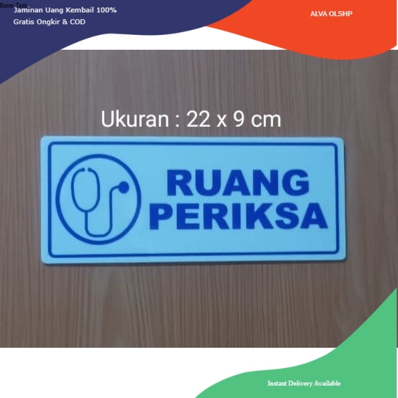 Jual Sign " RUANG PERIKSA" stiker sign label | Shopee Indonesia