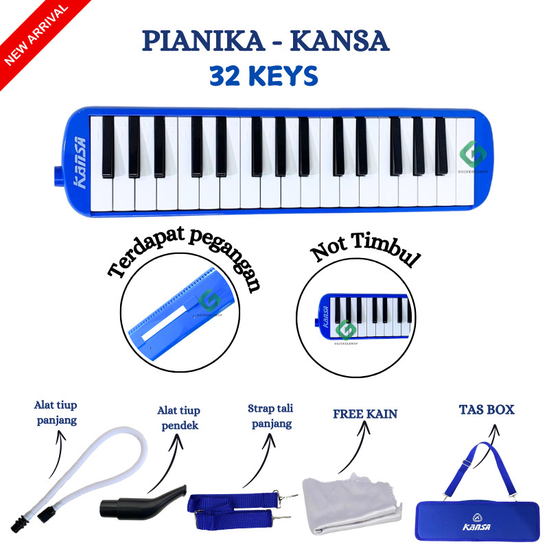 Jual ALAT MUSIK TIUP PIANIKA KANSA BOX 32 TUTS 32 KEYS SET ALAT MUSIK ...