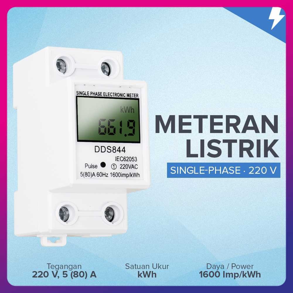 Jual DIANQI Meteran Listrik Digital Din Rail kWh Meter Single-Phase 220 ...