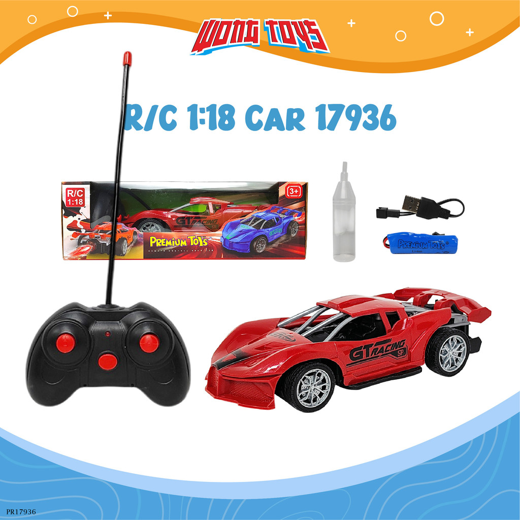 Jual R/C 1:18 Car 17936 (PR17936) - Mainan Mobilan Remote Control Spray ...
