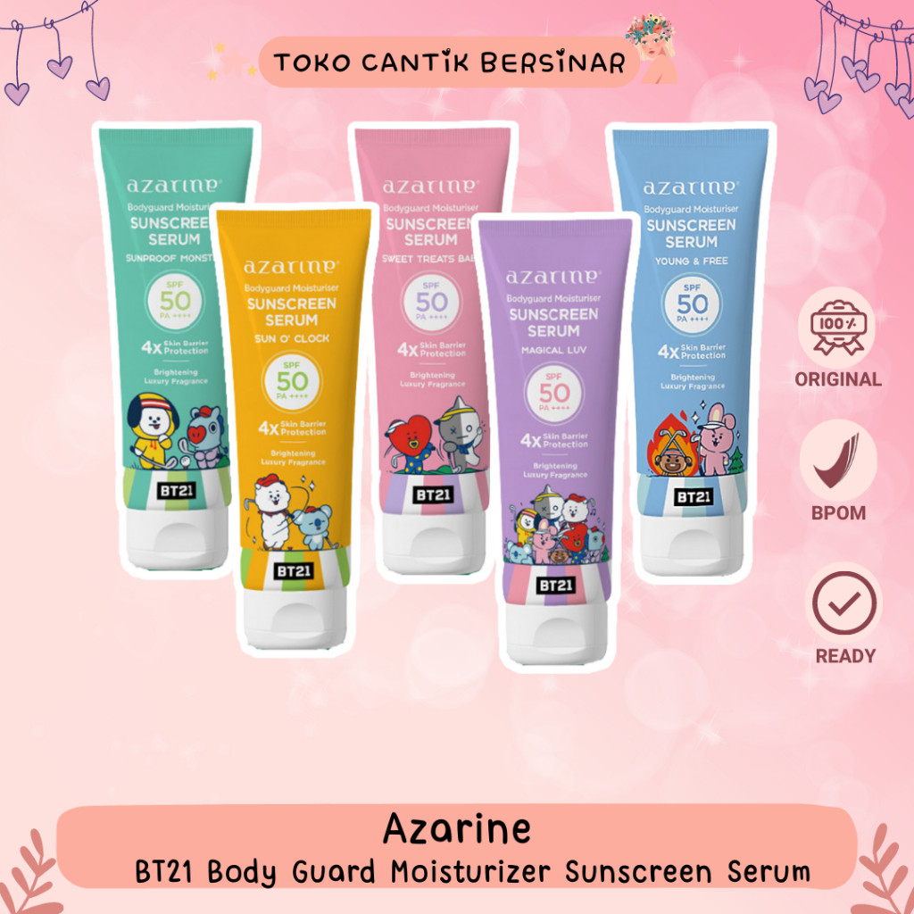 Jual Azarine x BT21 Bodyguard Moisturizer Sunscreen Serum SPF50 PA ...