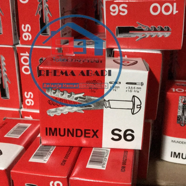 Jual RHEMA Fisher IMUNDEX S6 Fiser Viser Piser Visher Tanam Lubang Dinding 6mm 6 mm ASLI ...