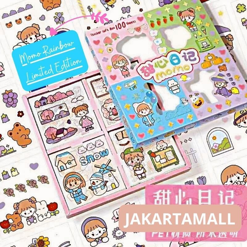 Jual I* MOMO Sticker isi 100 Lembar Momo Stiker 100Lembar Sticker Mo Mo ...