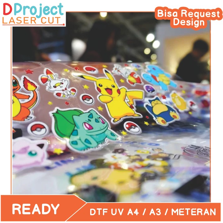 Jual Print DTF UV A3/A4 | Gambar Bebas / Cetak Stiker Sablon Film DTF ...