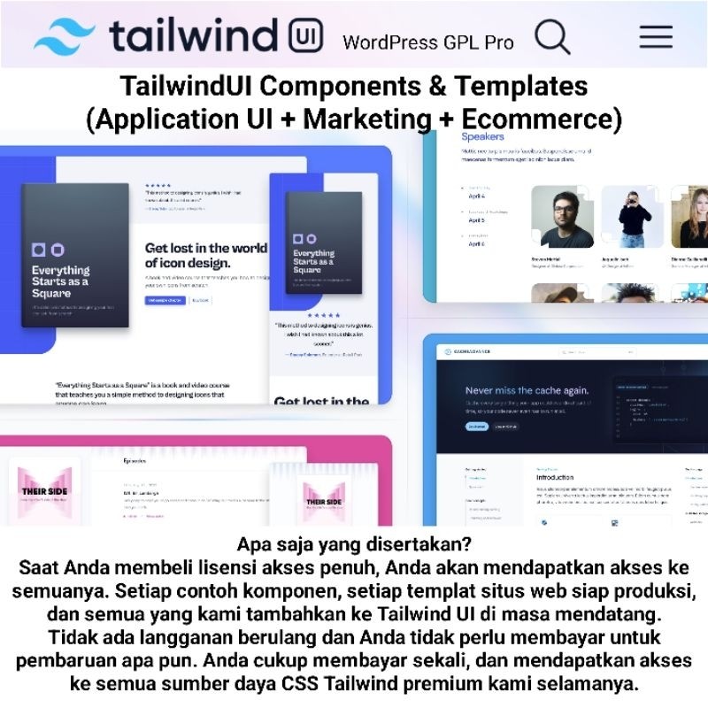 Jual Tailwind UI Components & Templates (Application UI + Marketing ...