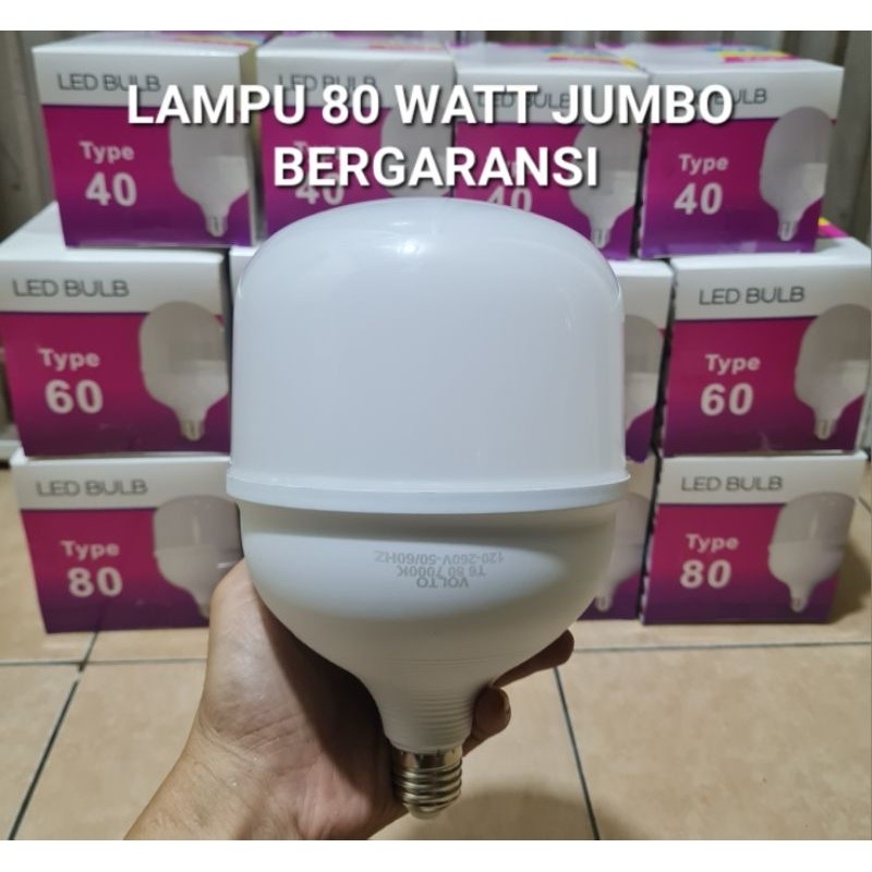 Jual LAMPU 80 WATT BERGARANSI SUPER JUMBO PREMIUM AVERA T6 HEMAT ENERGI 90% TERANG BANGEEET TK-8 ...
