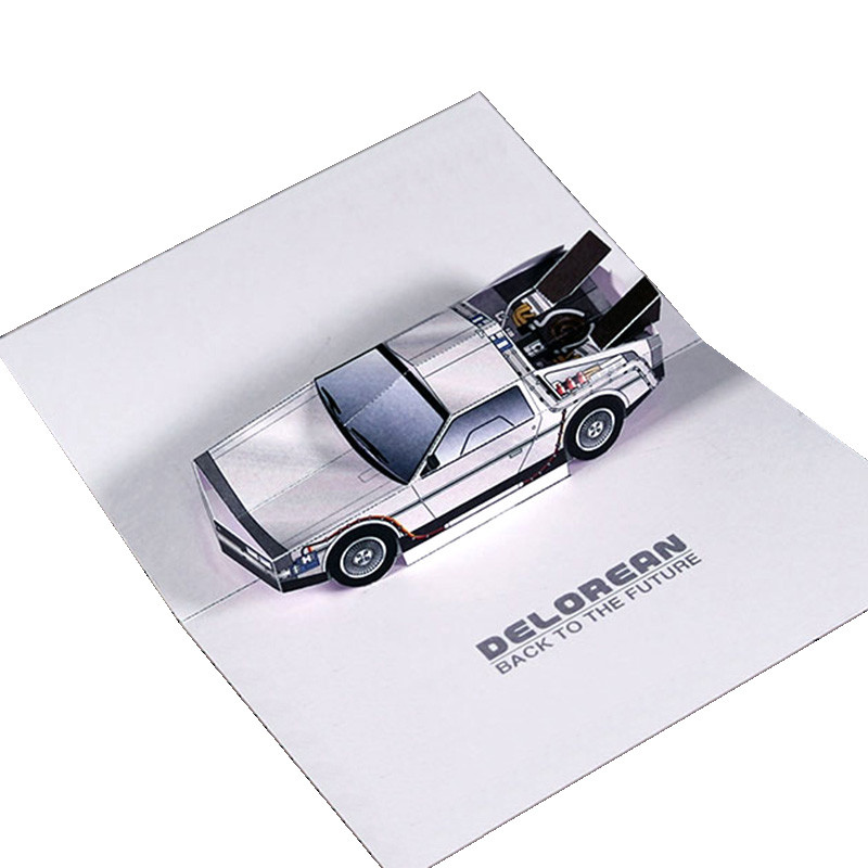 Jual Back To The Future POP-UP Card DMC-12 Car Handmade 3D Paper Model ...
