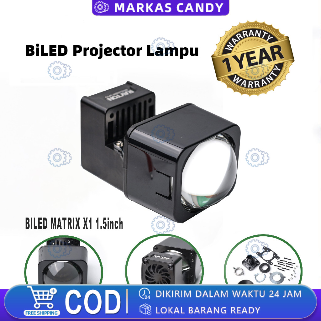 Jual 【Lampu LED Matrix X1 1.5Inch】Projector Projie Matrix X1 BiLED 1.5 ...