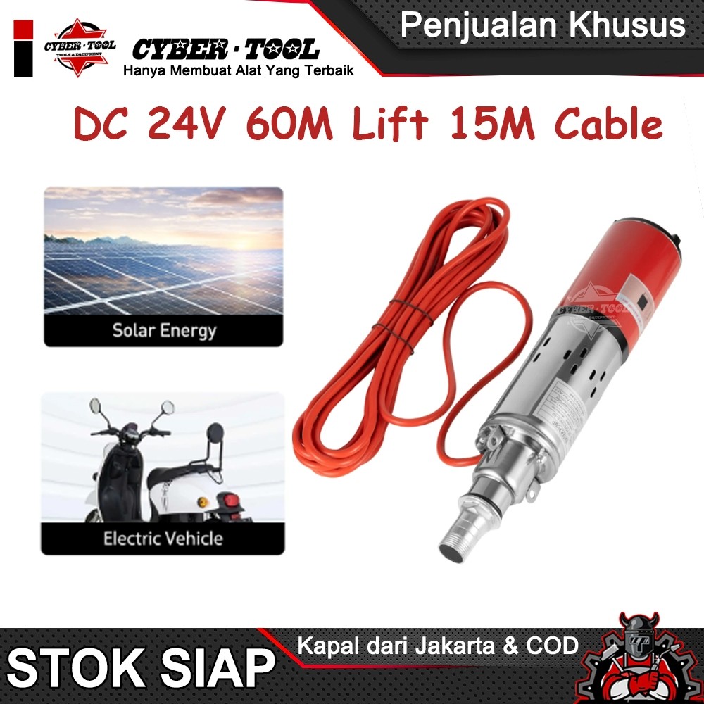 Jual Efisien Pompa Air Tenaga Surya 12V 24V 280W 40-60M Sumur Pompa DC ...