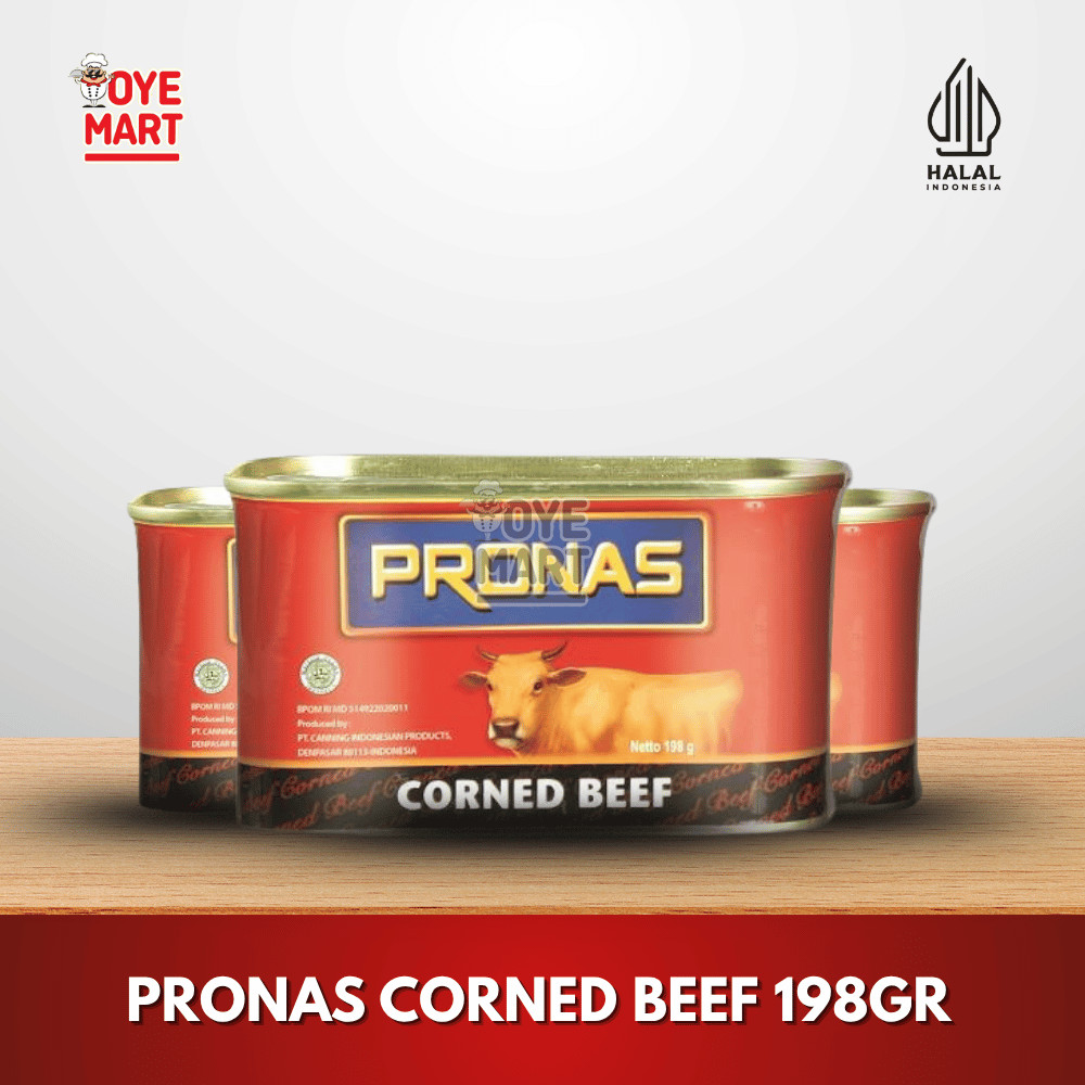 Jual PRONAS CORNED BEEF 198GR / PRONAS KORNET DAGING SAPI HARGA PROMO ...