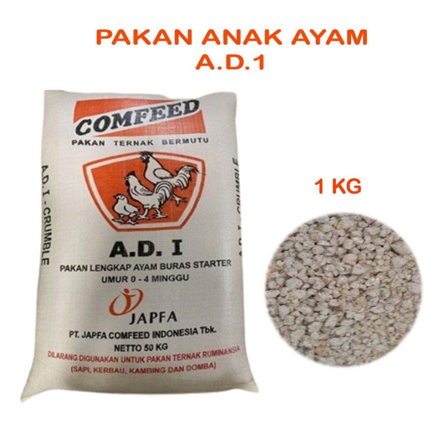 Jual PAKAN AYAM AD1, AD2 ADU DEWASA COMFEED Repack 1kg- Pakan Ayam Jago ...