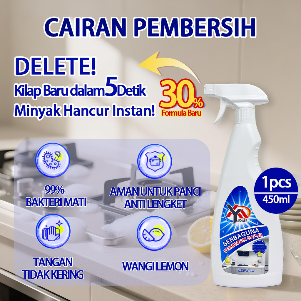 Jual Pembersih Minyak Dapur Lemon 450ml Cairan Pembersih |Hancurkan ...