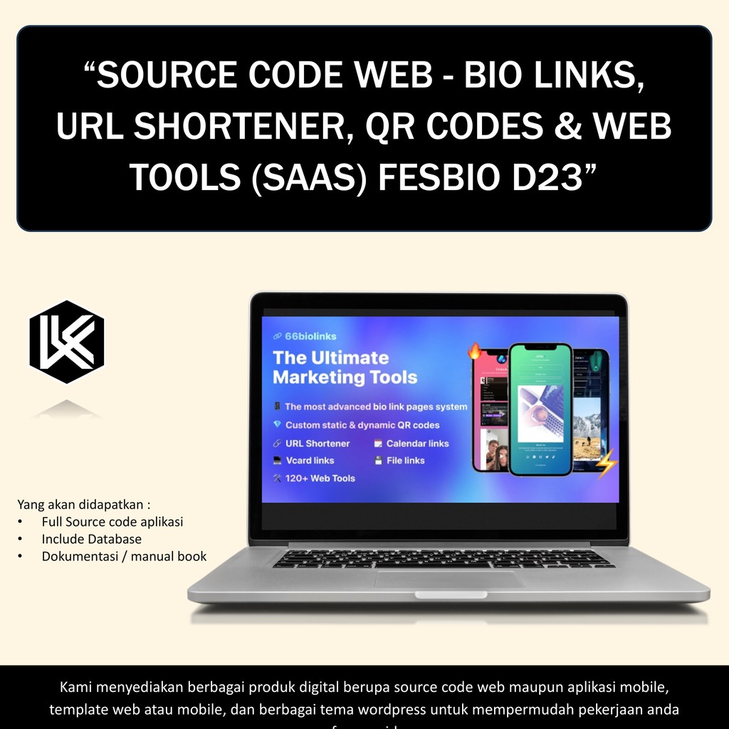 Jual SOURCE CODE WEB - BIO LINKS, URL SHORTENER, QR CODES & WEB TOOLS (SAAS) FESBIO D23 | Shopee ...