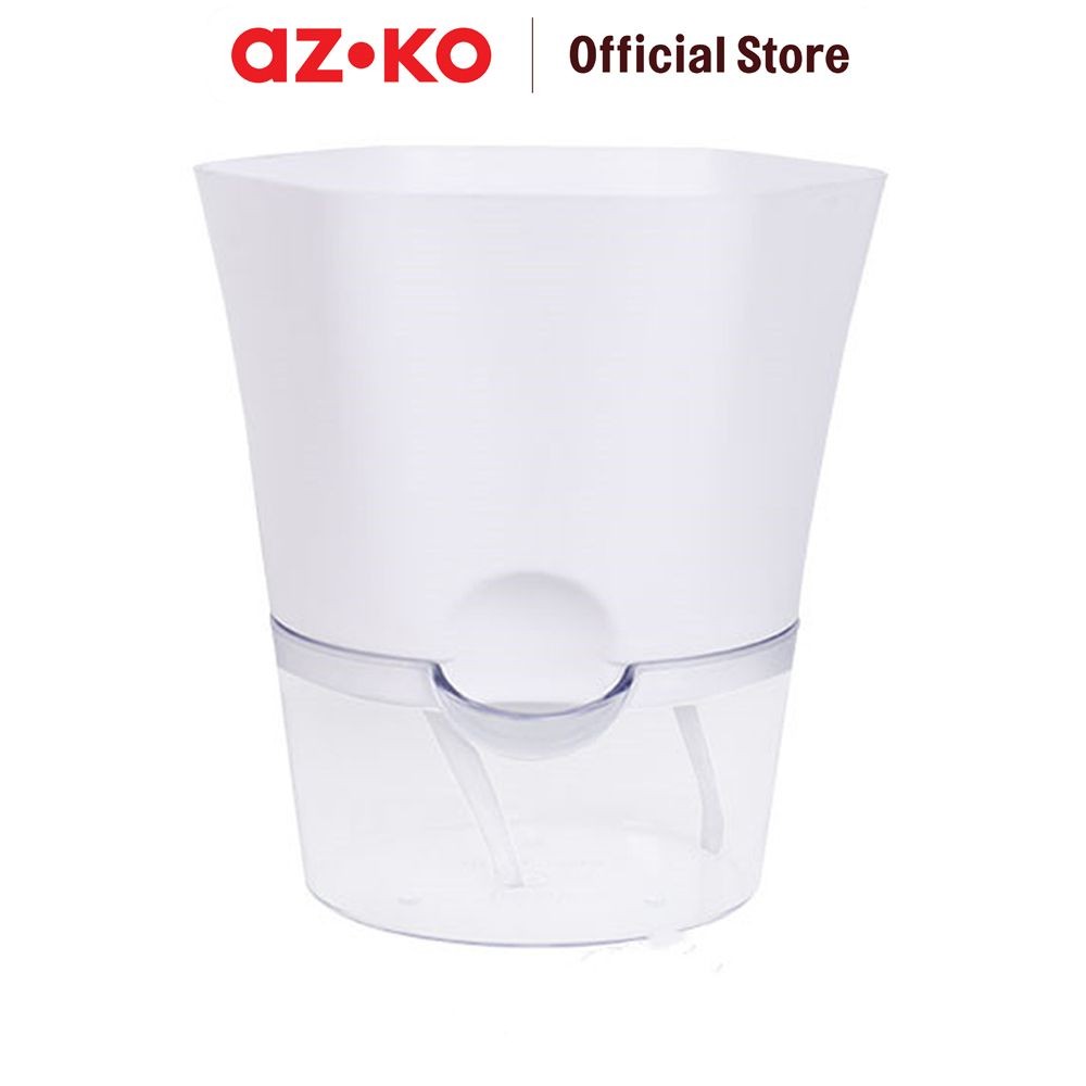 Jual AZKO Arthome 15 cm Pot Penyiram Tanaman Otomatis Hexagonal - Putih ...