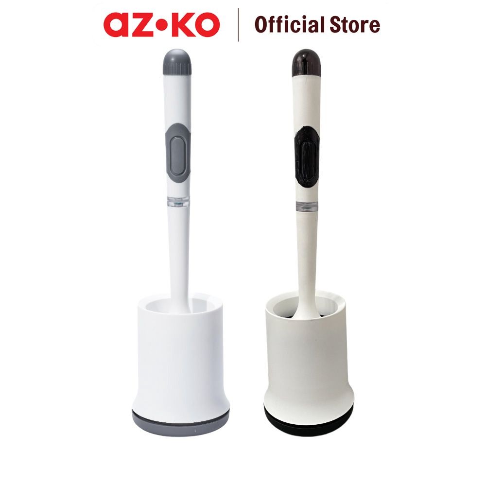 Jual AZKO Proclean Sikat Toilet Dengan Dispenser Sabun - Abu-Abu/Putih ...