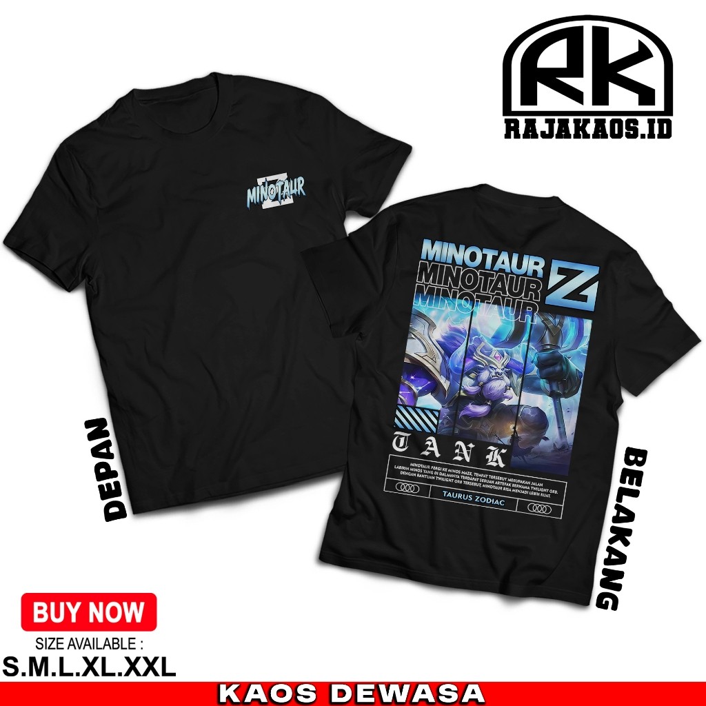 Jual RAJA KAOS MOBILE LEGEND MINOTAUR TAURUS ZODIAC - KAOS MINOTAUR ...