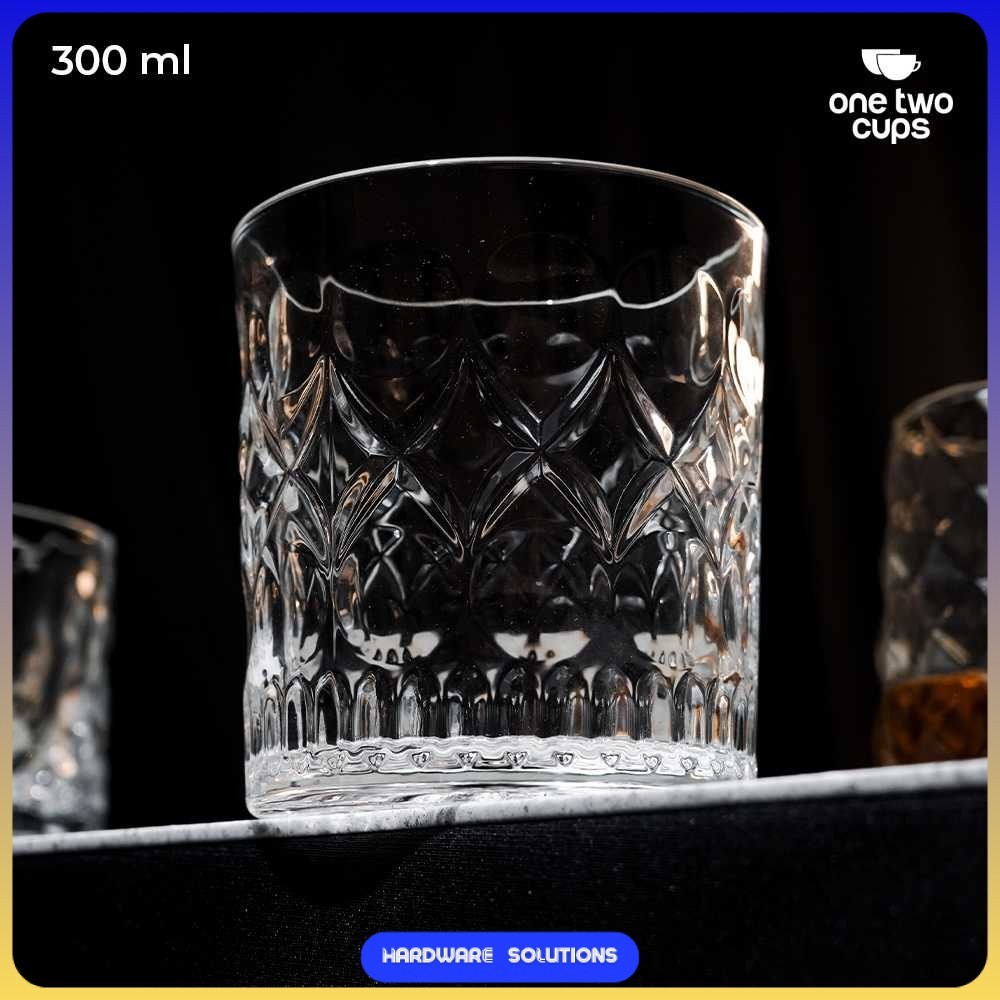 Jual One Two Cups Gelas Whisky Crystal Old Fashioned Rock Glass 300ml - CG03 | Shopee Indonesia