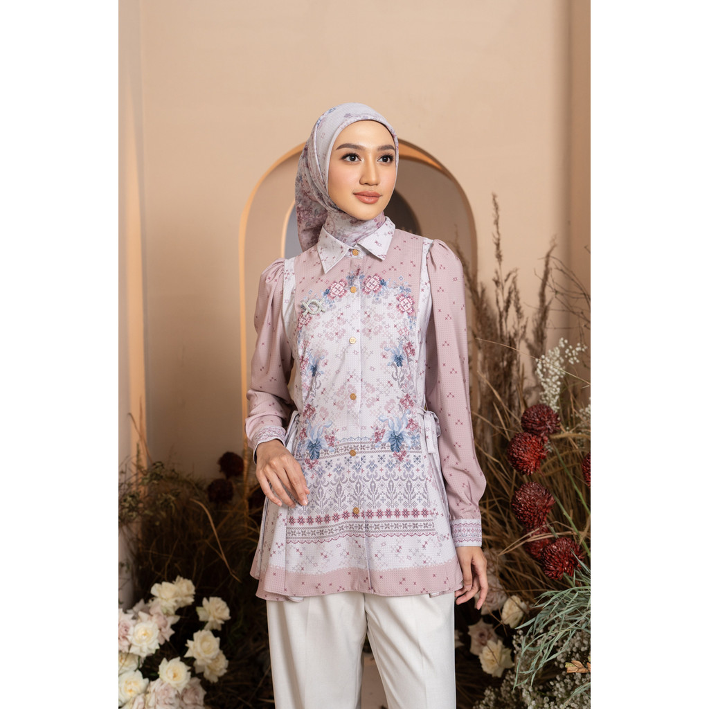 Jual Klamby - Kalola Shirt Peach Whip | Shopee Indonesia