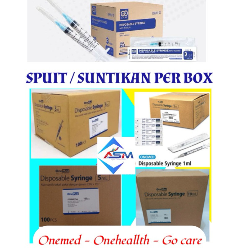 Jual READY MACAM SPUIT / SYRINGE | SPUIT ALL UKURAN PER BOX ISI 100 ...