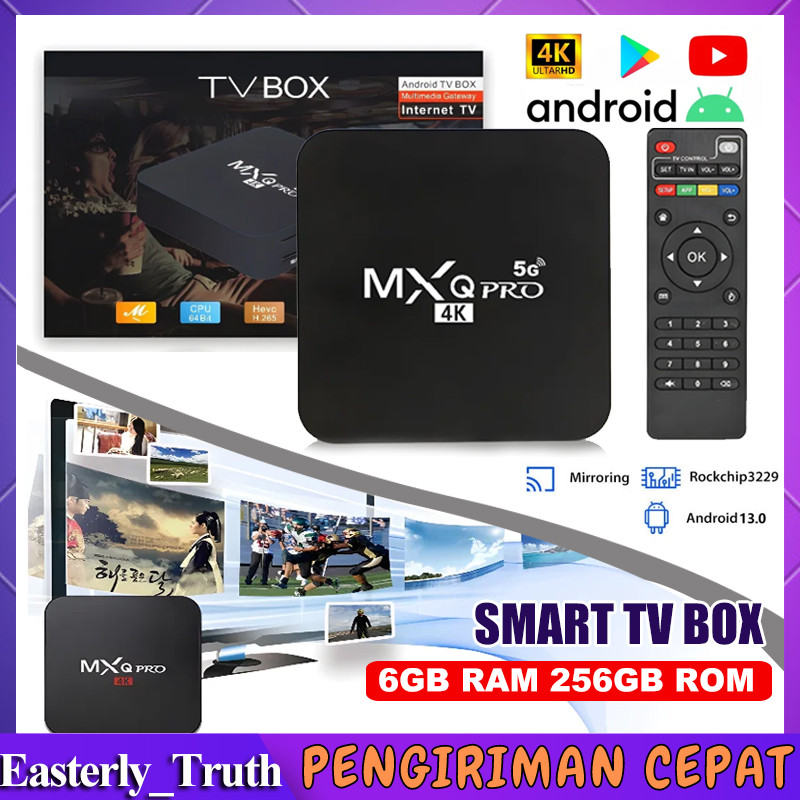 Jual Android TV Box MXQ Pro Android 13.0os RAM 6GB ROM 512GB STB 4K ...