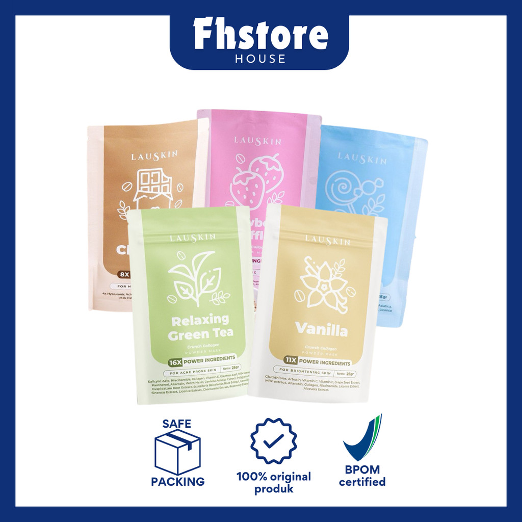 Jual [ FHSTORE ] Lauskin Lauskin Beauty Masker Wajah Green Tea dengan ...