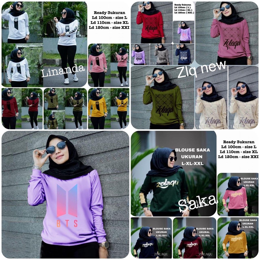 Jual Trinity- BISA COD️ BLOUSE ZOLAQU JUMBO NEW / ZLQ NEW XXL (GOOD ...