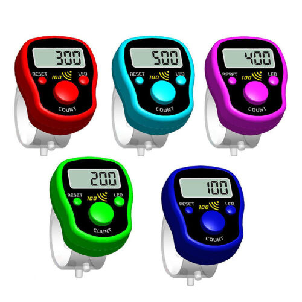 Jual LED Electronic Finger Clicker Tasbih Handheld Ring Click Lap ...