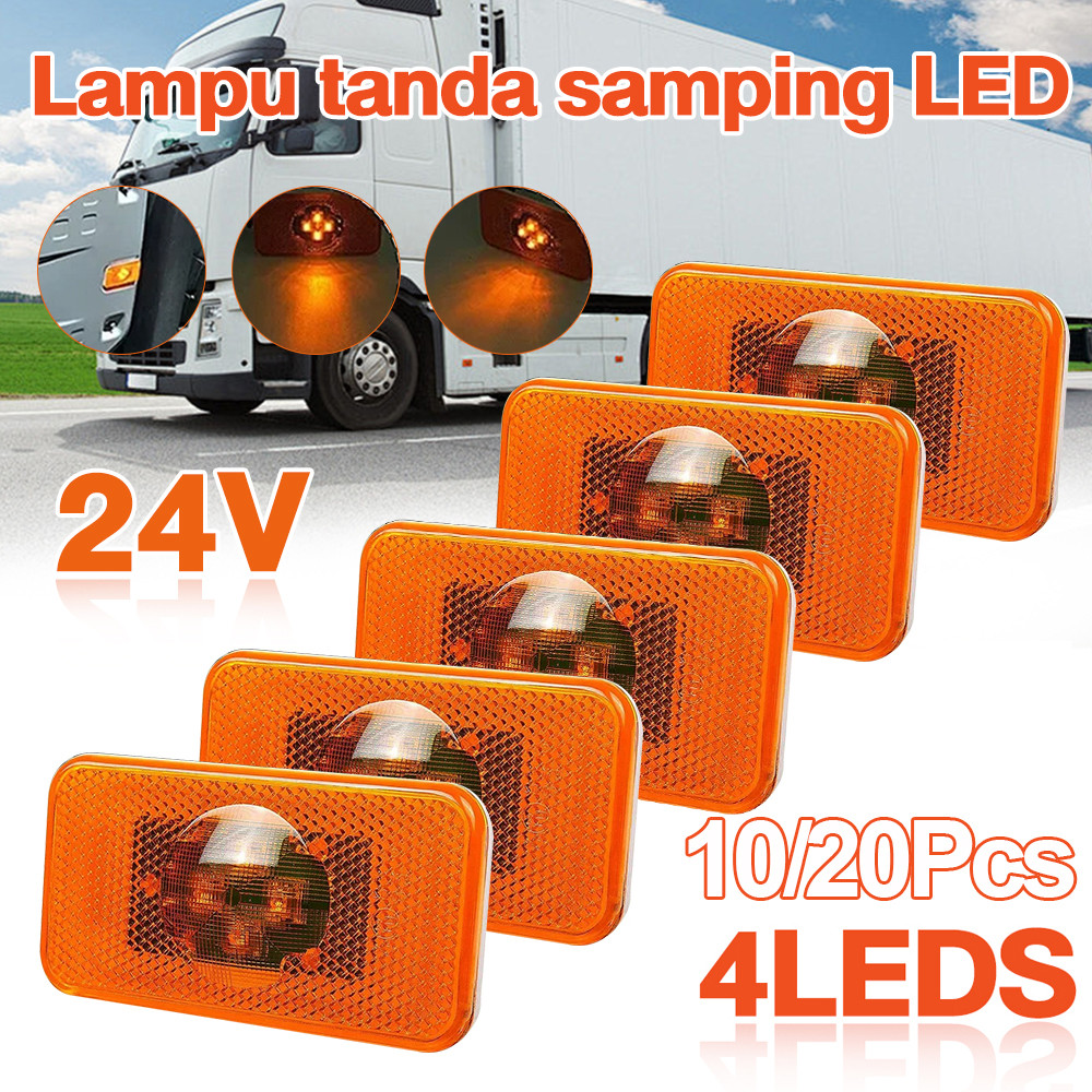 Jual 10pcs 20pcs Lampu Sein Samping Truk LED 24V Untuk Renault Lampu ...