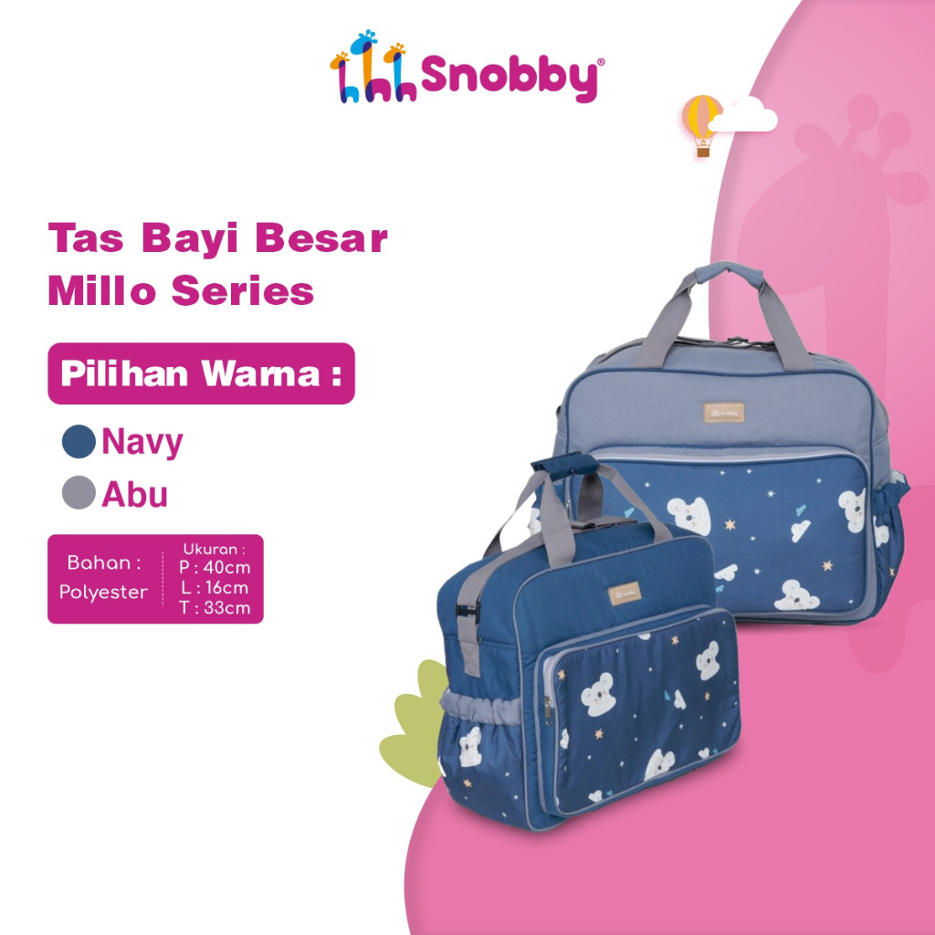 Jual SNOBBY Tas Bayi Besar Millo Series | Shopee Indonesia
